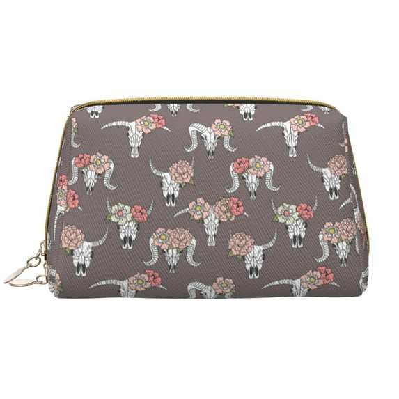 Cartoon Cool Goat Skull Makeup Bag, Large Capacity Cosmetic Bag ...