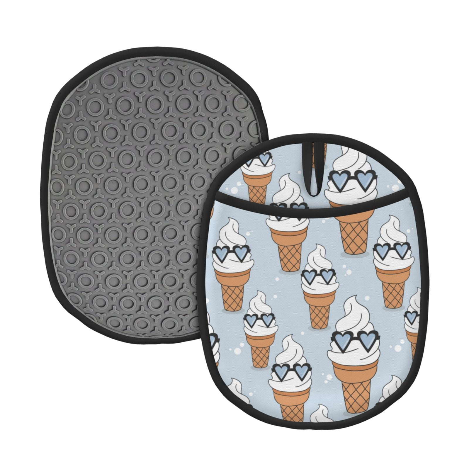 Cartoon Cool Ice Cream Print Pot Holders for Kitchen - Heat Resistant ...
