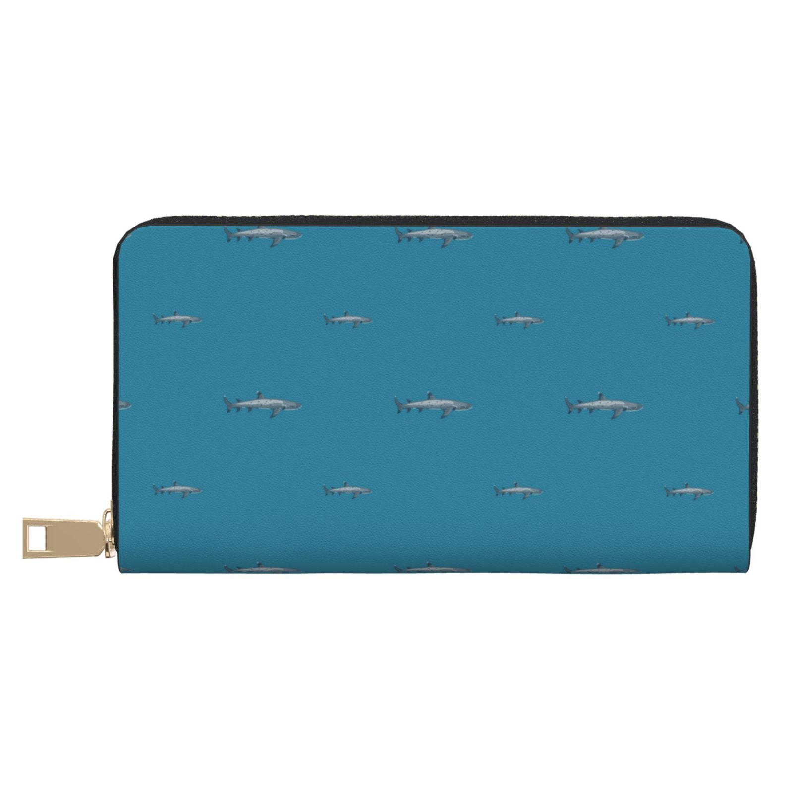 Cartoon Cool Shark_E Wallet Women, Leather Bifold Multi Card Wallet ...