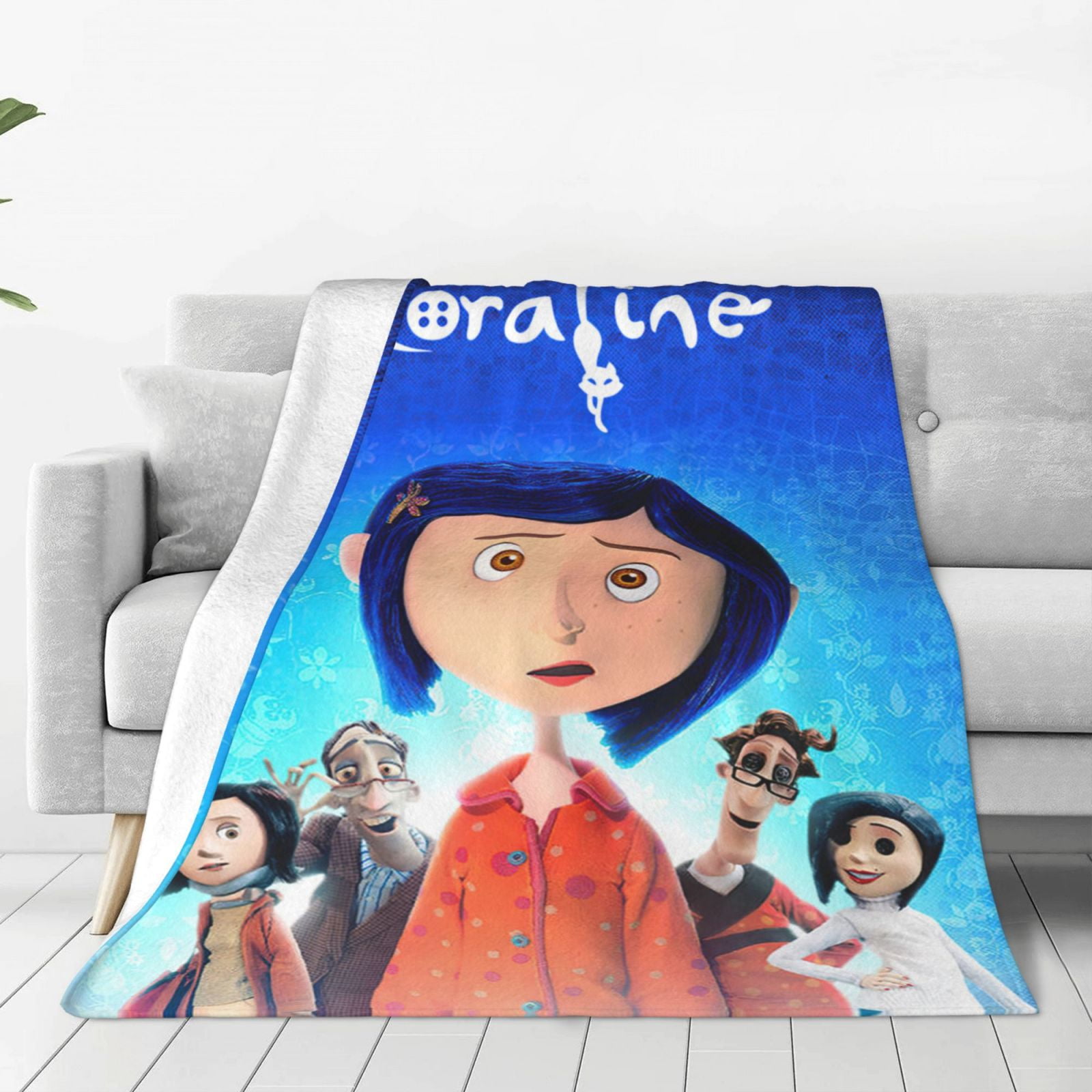 Cartoon Coraline Multi-size Super Soft Flannel Game Blanket Sofa ...