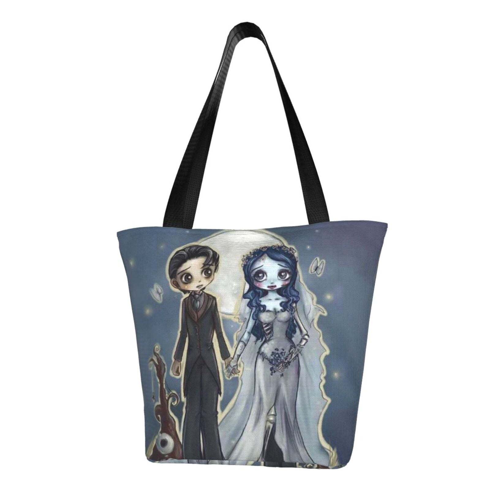 Cartoon Corpse Bride Women's Tote Bag Large Capacity Shoulder Handbag ...