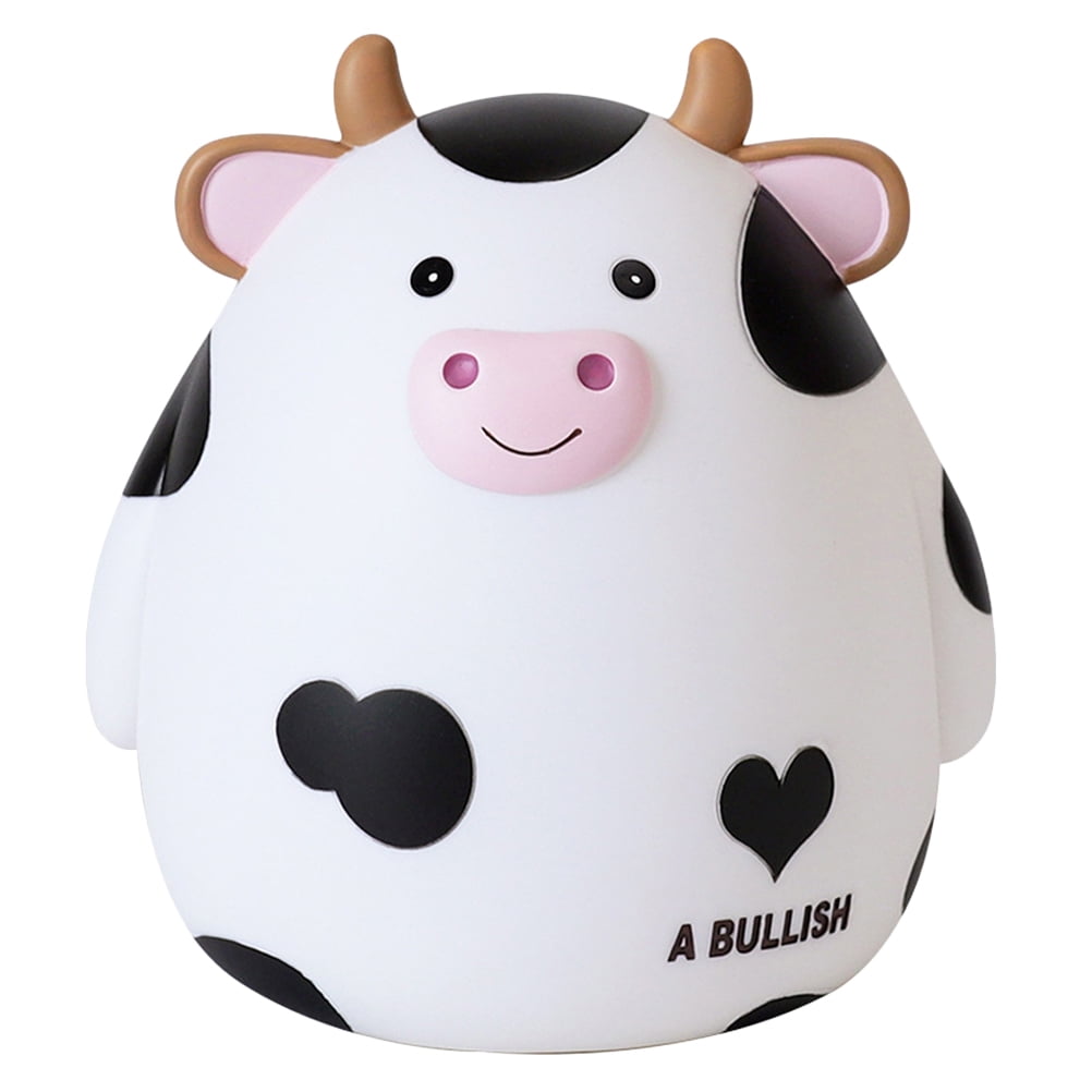 Cartoon Cow Piggy Bank Lovely Piggy Bank Cow Model Coin Container Coins ...