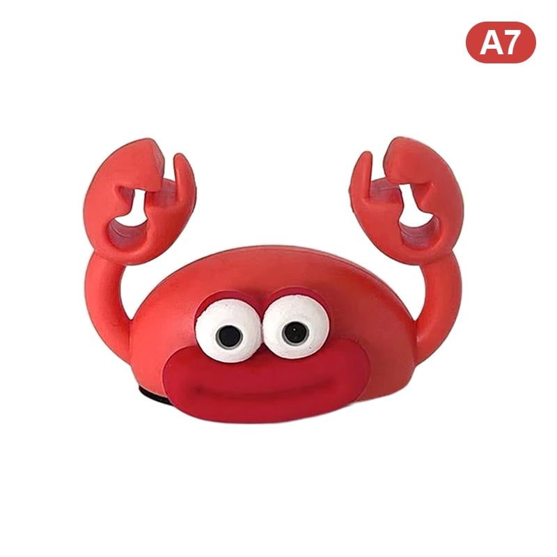 Cartoon Crab Cable Holder Desktop Winder Wire Organizer Holder Self ...