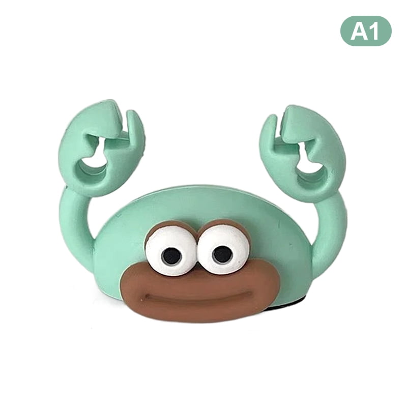 Cartoon Crab Cable Holder Desktop Winder Wire Organizer Holder Self ...