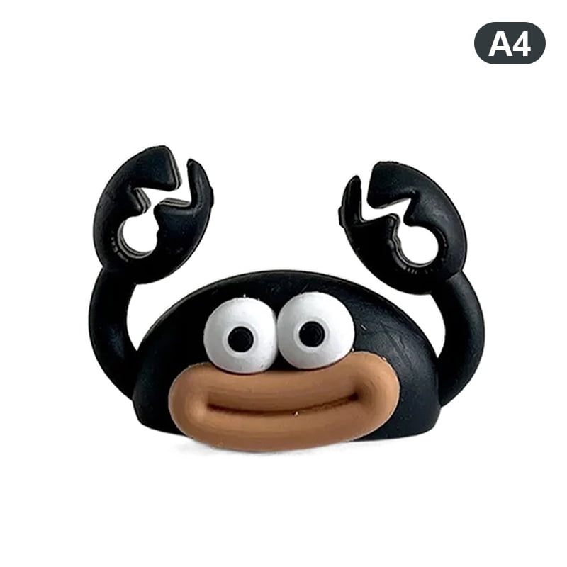 Cartoon Crab Cable Holder Desktop Winder Wire Organizer Holder Self ...