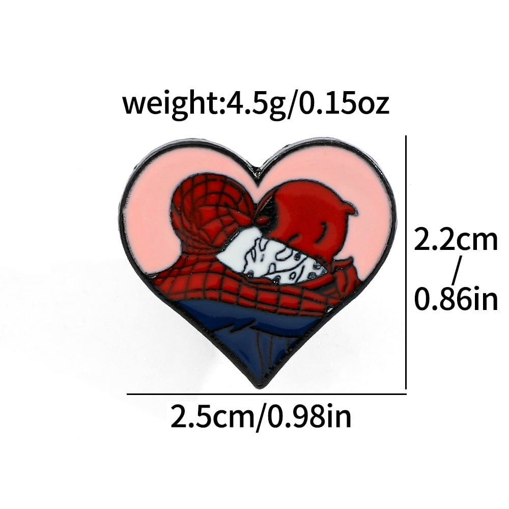 Cartoon Creative Marvel Superhero Alloy Brooch Avengers Character Metal ...