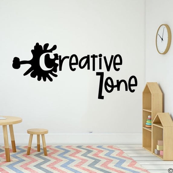 Cartoon Creative Zone Artwork Display Wall Sticker Nursery Class School ...