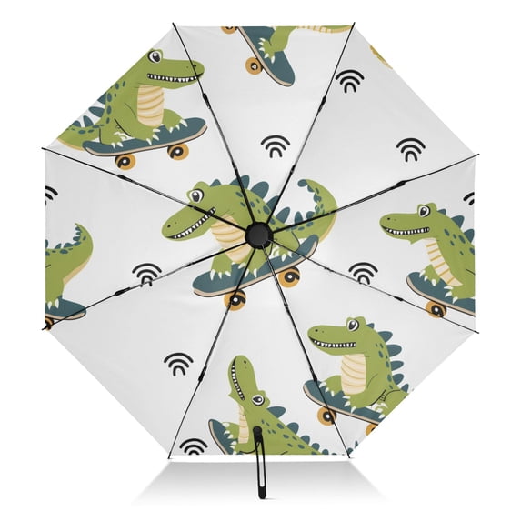 Cartoon Crocodile Umbrella Folding Sun Umbrella Travel Auto Open Close ...