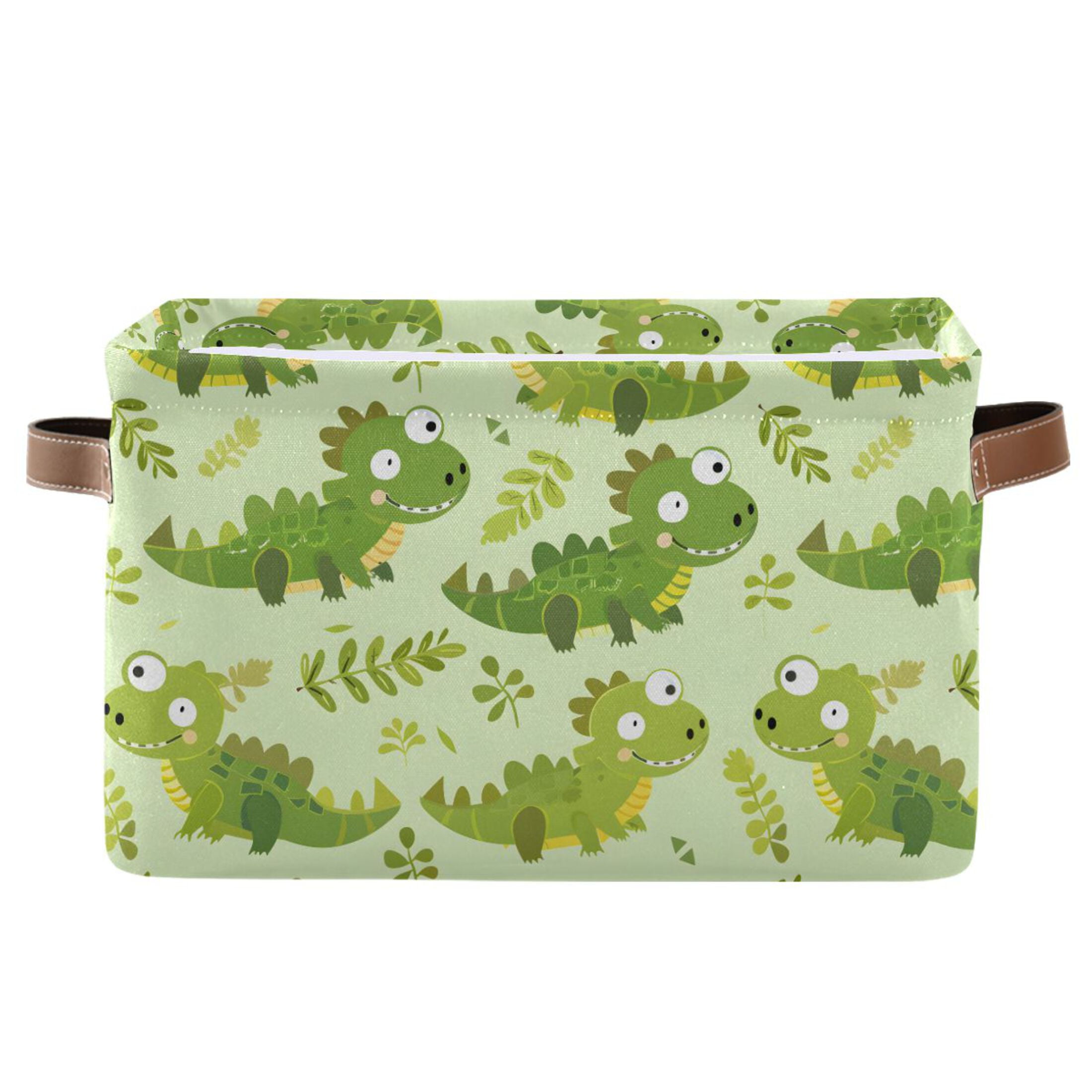 Cartoon Crocodile and Leaf Storage Bins with Handle Fabric Organizer ...