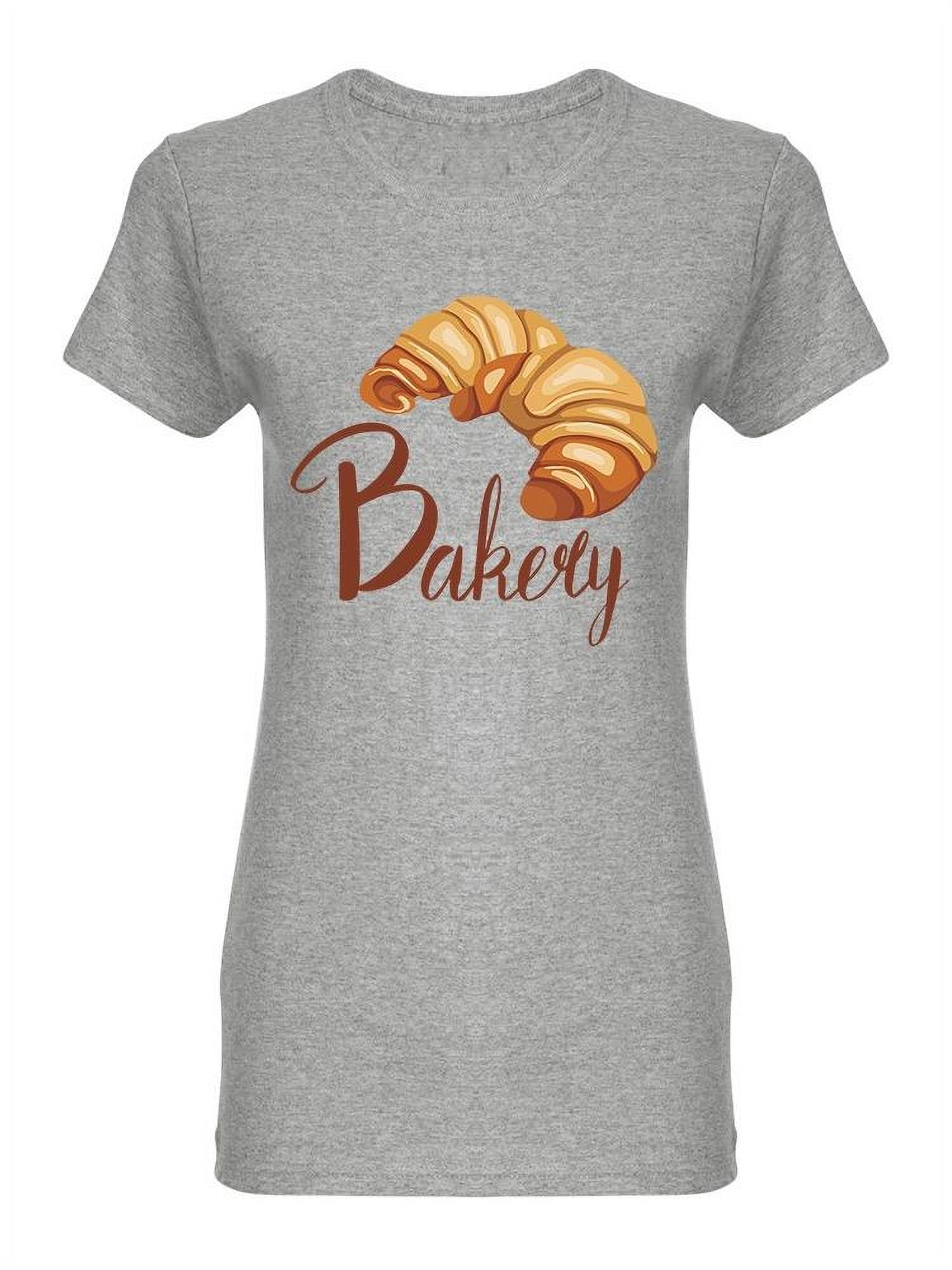 Cartoon Croissant Shaped T-Shirt Women -Image by Shutterstock, Female ...