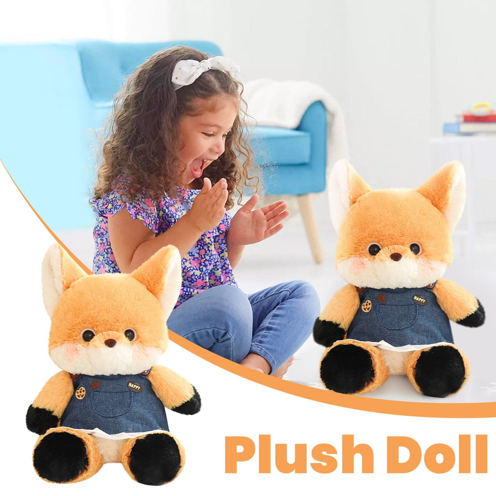 Cartoon Cuddly Toys Plush Fox Stuffed Animal Soft Cuddly Perfect for ...