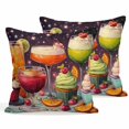 Cartoon Cupcakes Throw Pillow Covers 16 x 16 Inch Pillow Covers Set of ...