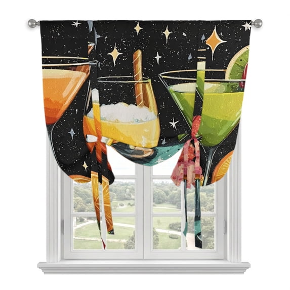 Cartoon Cupcakes Tie Up Curtains for Window, Thermal Insulated Balloon ...