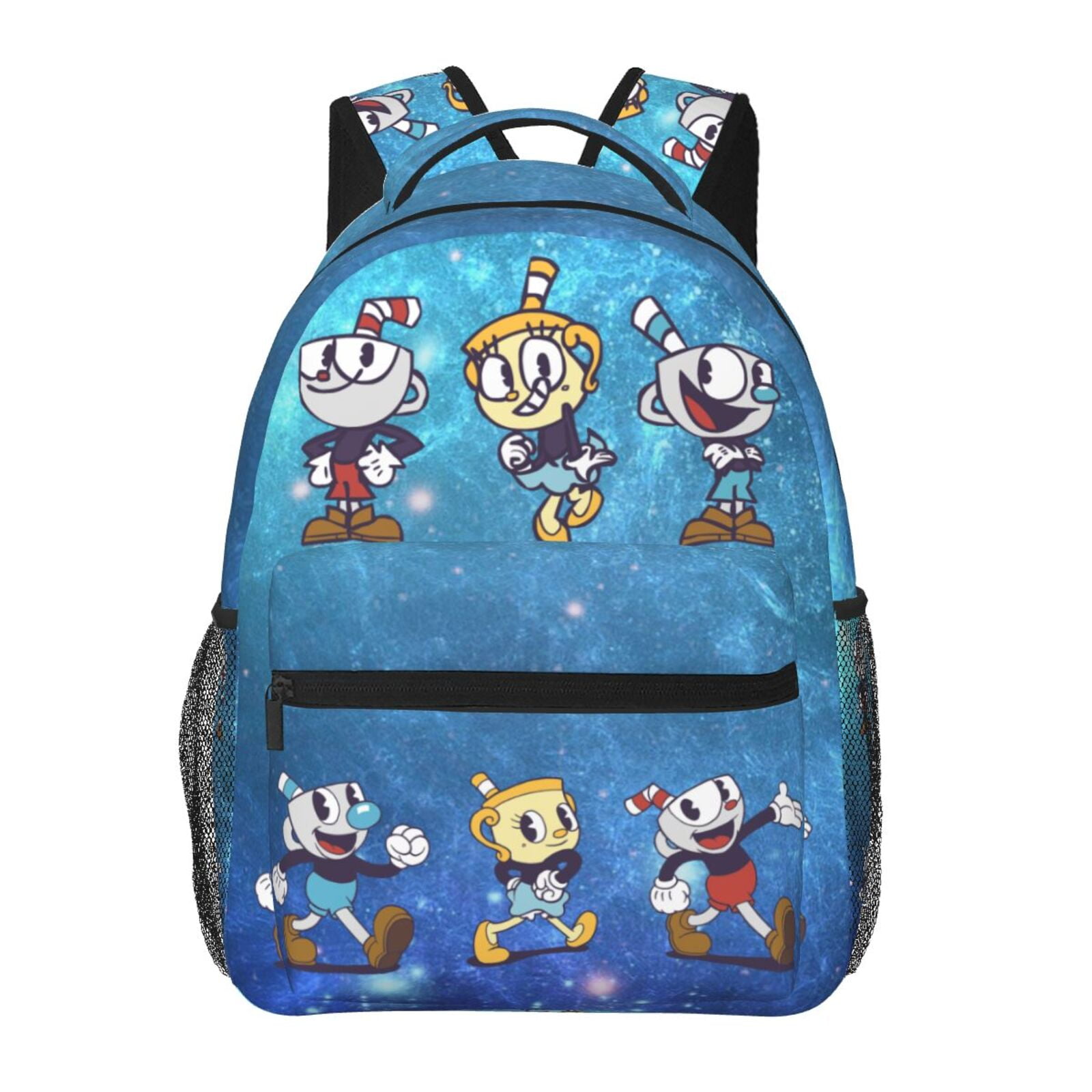 Cartoon Cuphead Laptop Backpack School Student Book Bag Satchel ...
