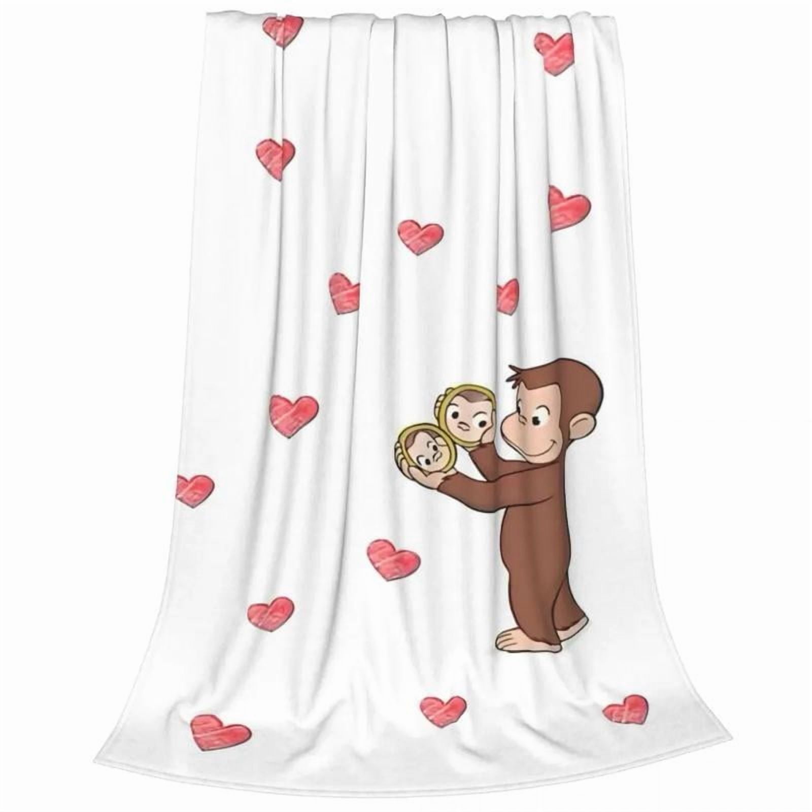 Cartoon Curious George Monkey Blanket Flannel Throw Blankets Summer Air ...