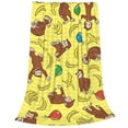 Cartoon Curious George Monkey Blanket Flannel Throw Blankets Summer Air ...