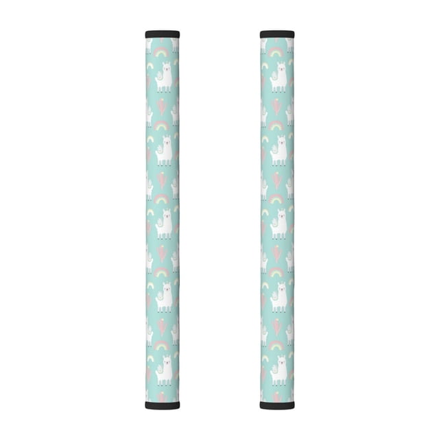 Cartoon Cute Alpaca Rainbow Cactus Refrigerator Door Handle Covers Set ...