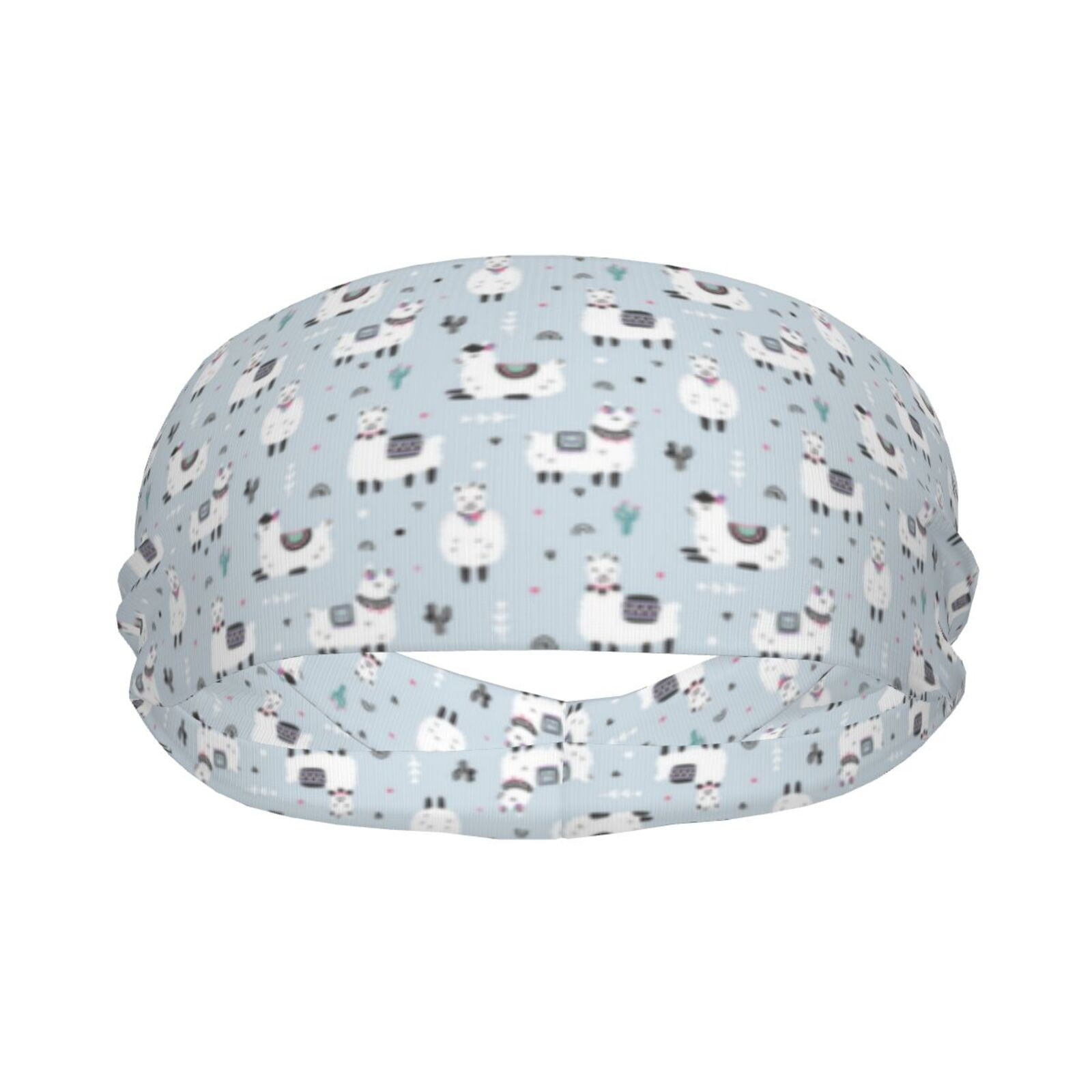 Cartoon Cute Alpacas Cactus Sports Headbands for Men/Women Workout ...