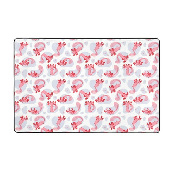 Cartoon Cute Axolotl Pink_D Universal Door Mat Indoor Entrance, 60×39 ...