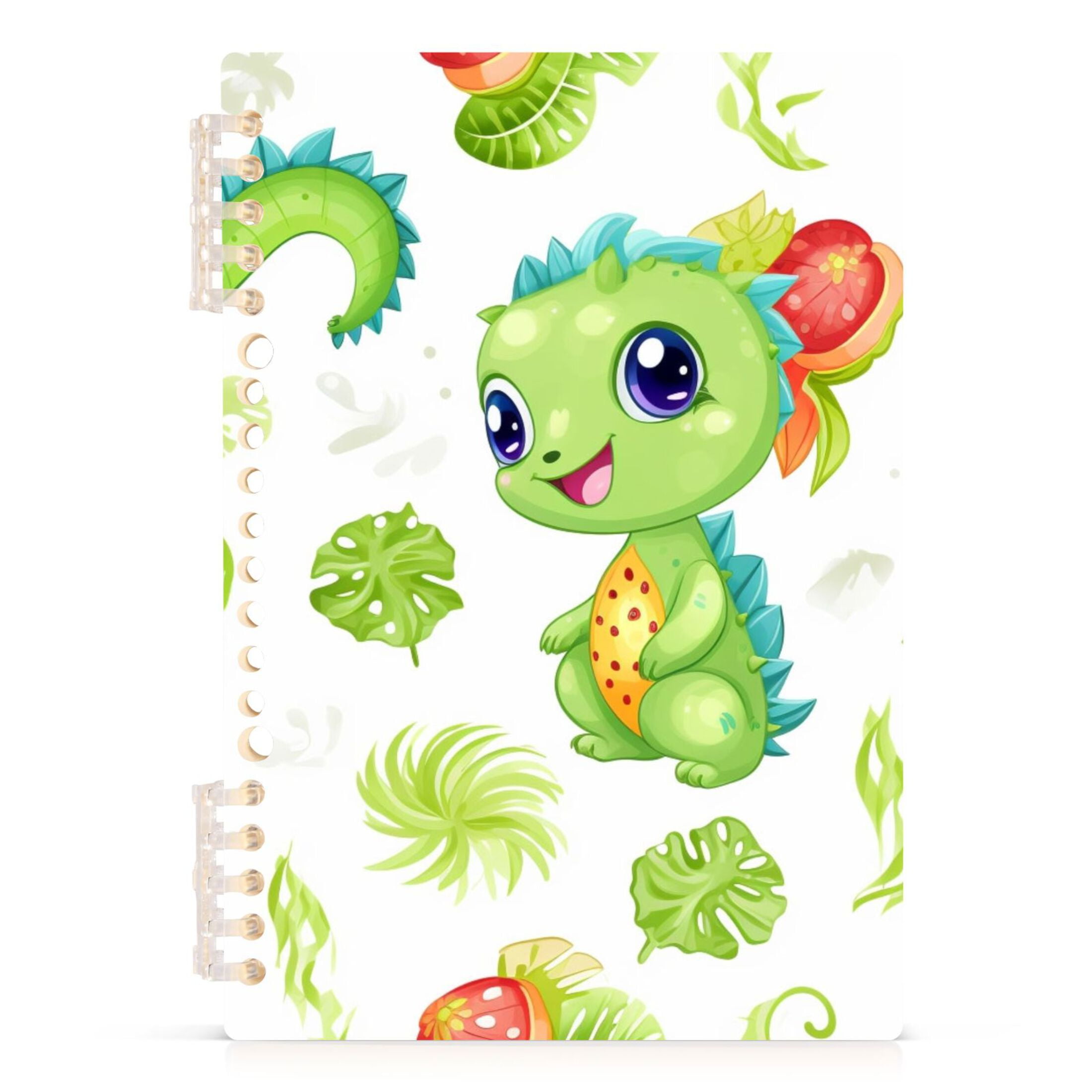 Cartoon Cute Baby Dinosaur Spiral Notebooks 60 Sheets 120 Pages A5 ...