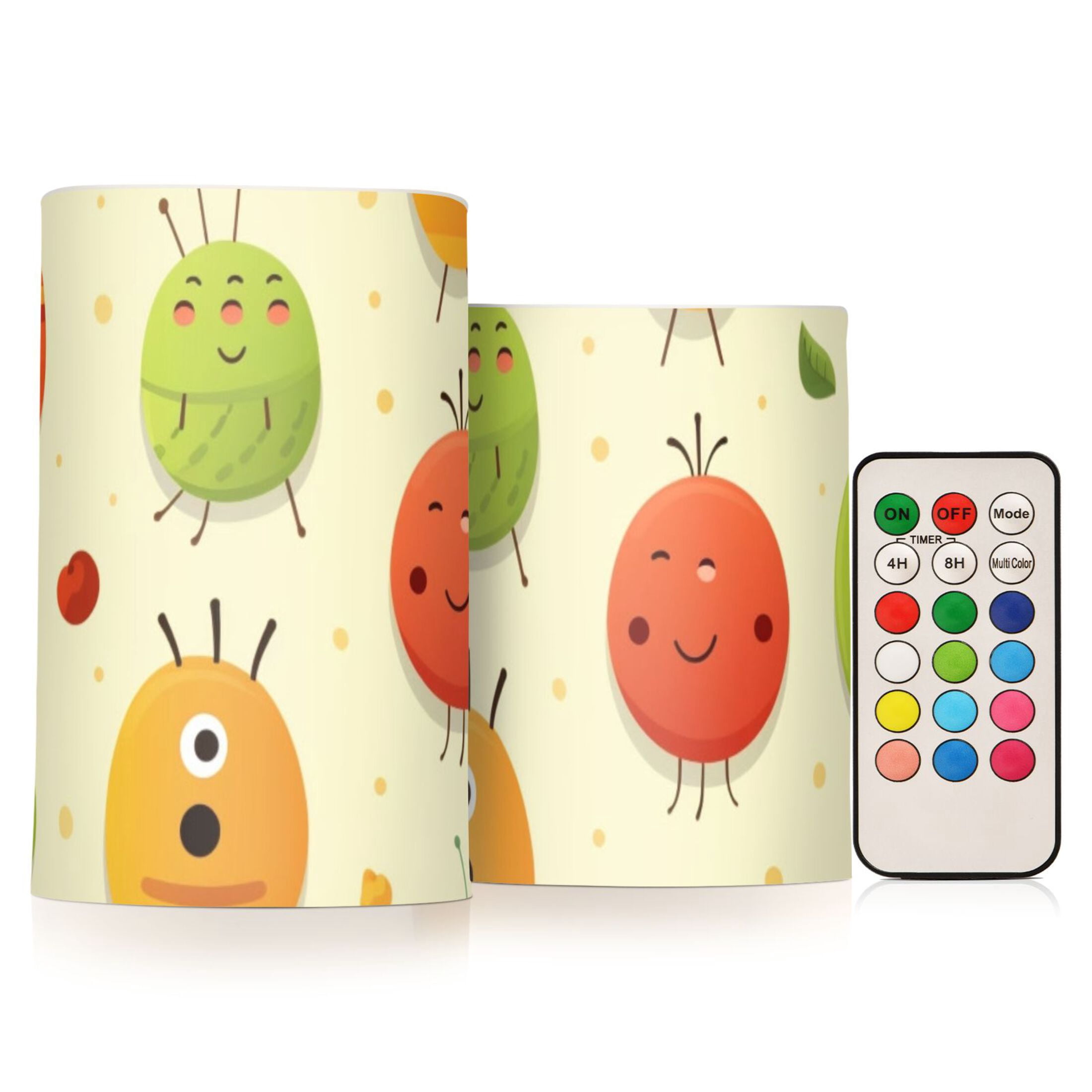 Cartoon Cute Bug Flameless Candles with Remote Timer LED Battery ...