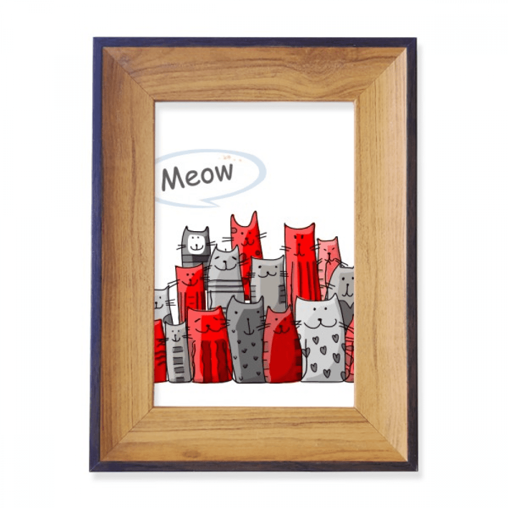 Cartoon Cute Cat Mewing Protect Animal Pet Lover Photo Frame Exhibition ...