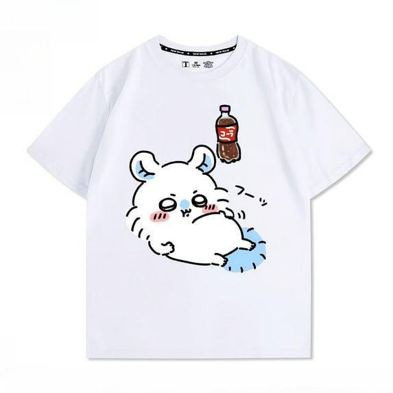 Cartoon Cute Chiikawa Printed Women Men Short-sleeved T-shirt Summer ...