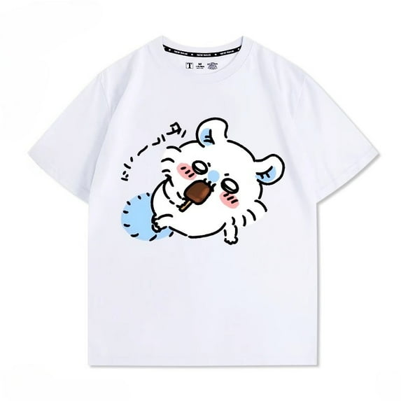 Cartoon Cute Chiikawa Printed Women Men Short-sleeved T-shirt Summer ...