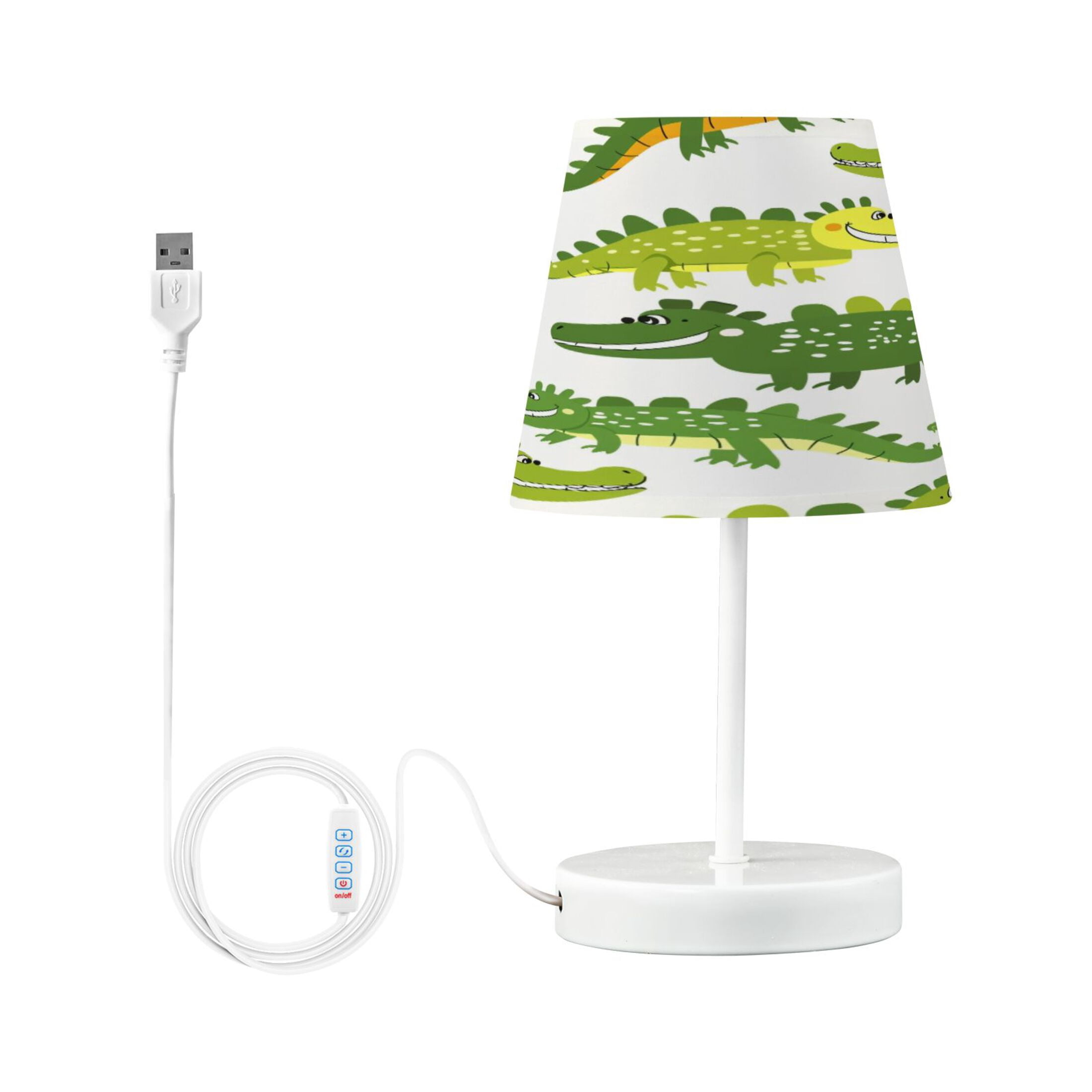 Cartoon Cute Crocodile Desk Lamp LED Table Nightstand Lamps with 3 ...