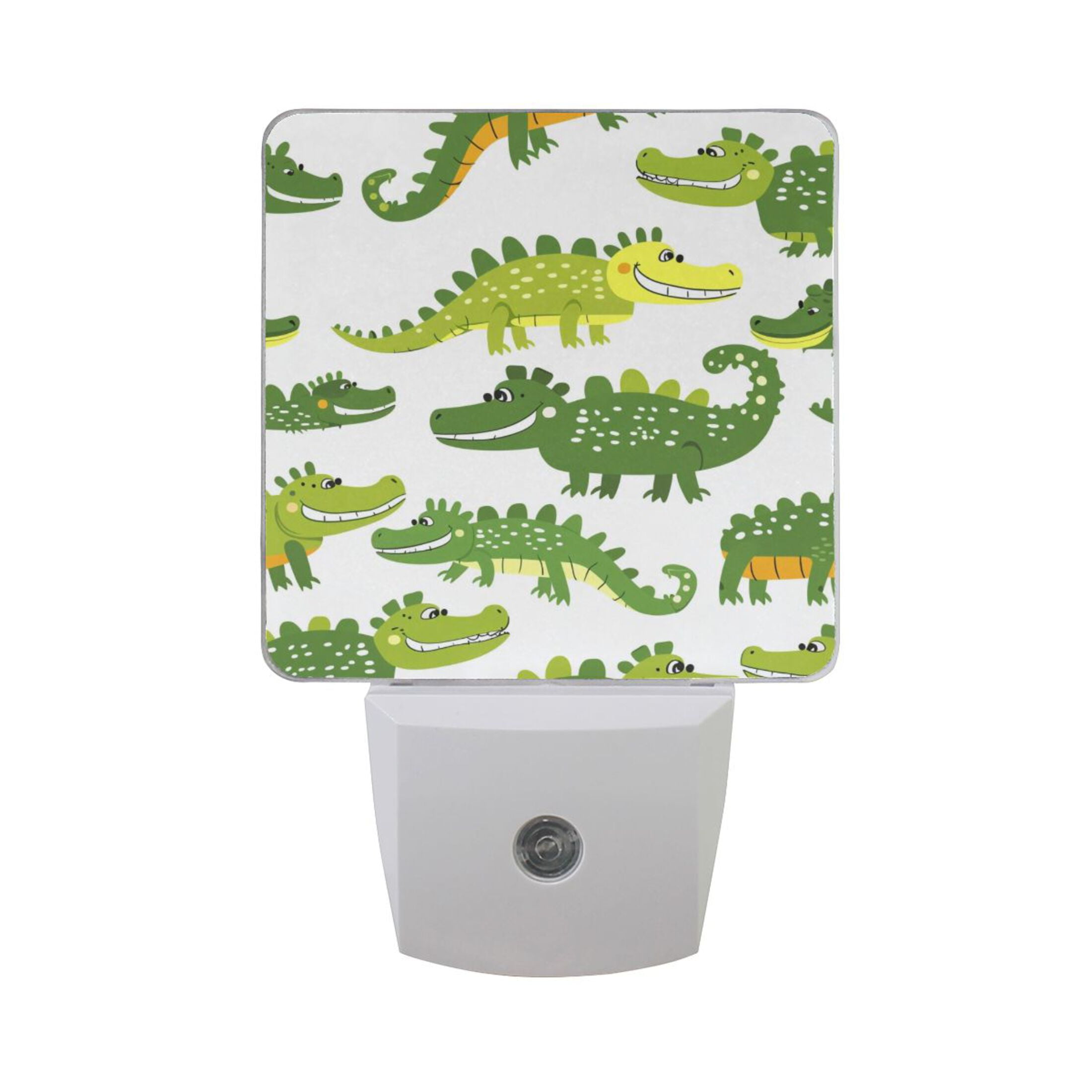 Cartoon Cute Crocodile LED Night Light Dusk to Dawn Sensor 2 Pack Plug ...