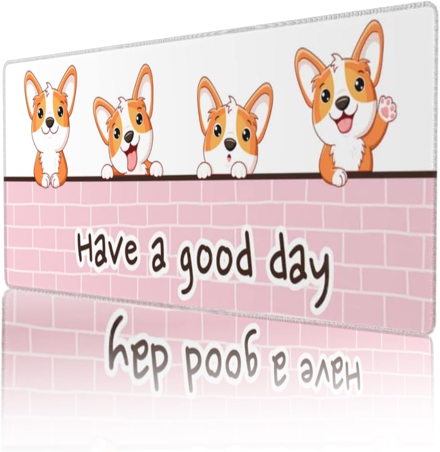 Cartoon Cute Dog Mouse Pad XXL Extended Pink Gaming Mousepad Stitched ...