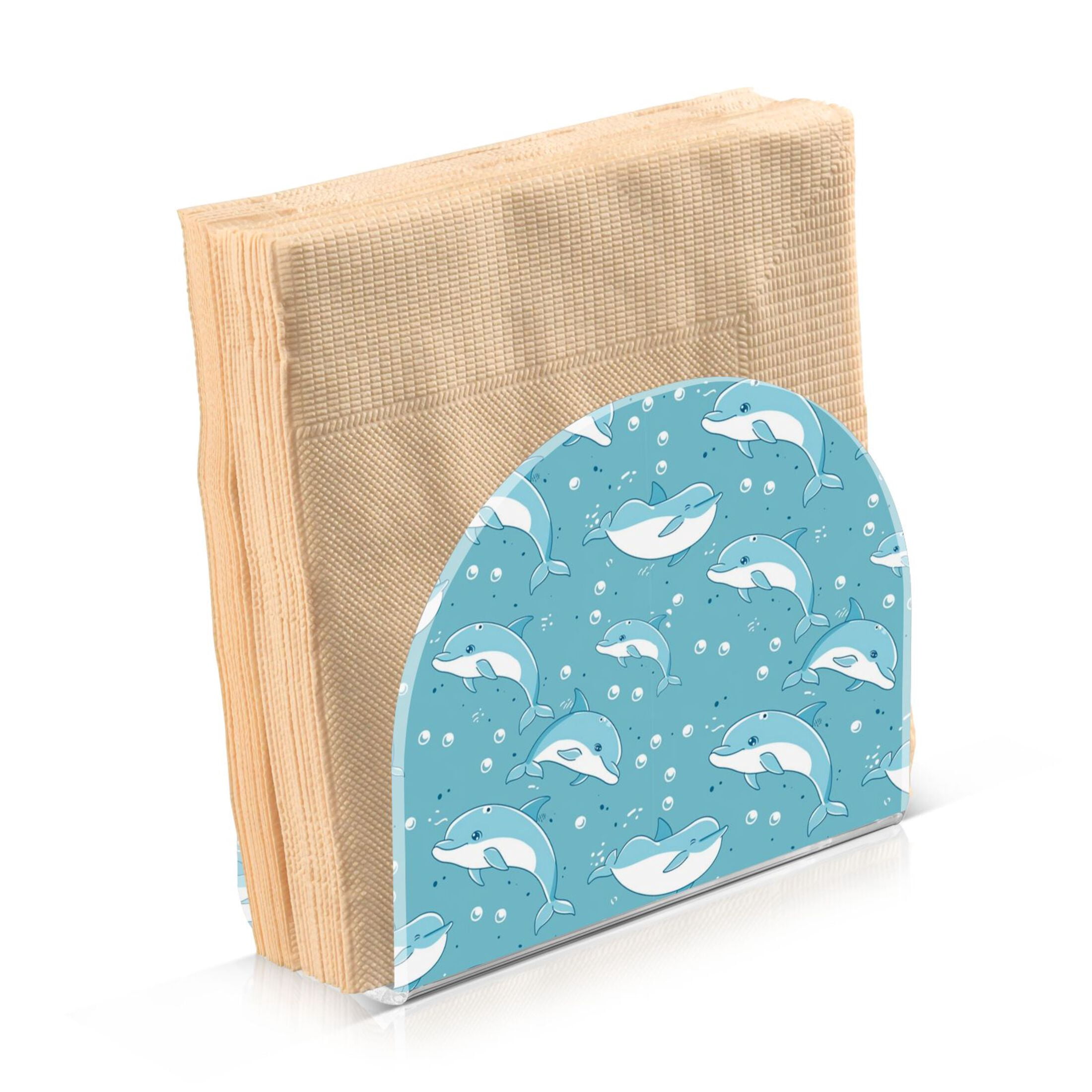 Cartoon Cute Dolphins Napkin Holder for Table Acrylic Clear Tissue ...