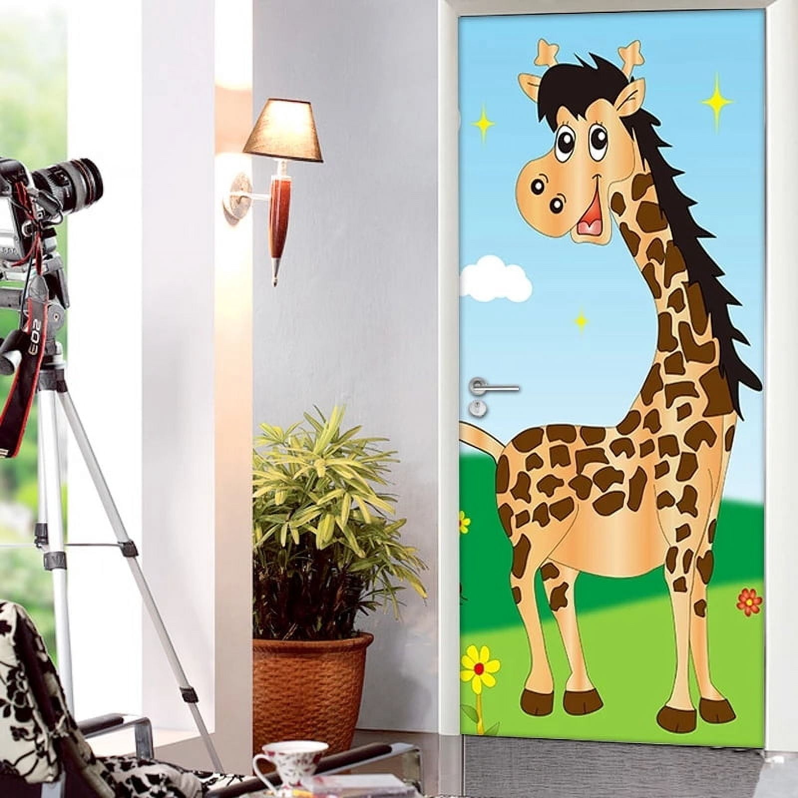 Cartoon Cute Door stickers Anime Wall Stickers for Kids Room Living ...