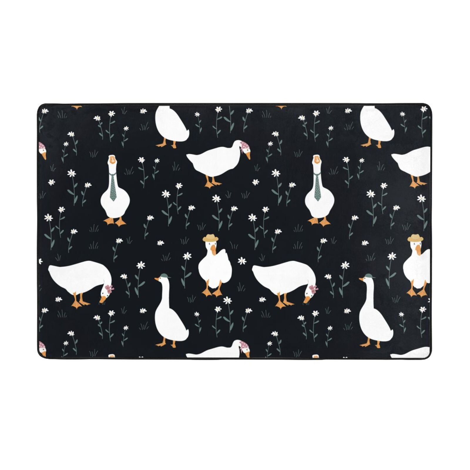 Cartoon Cute Duck Hat Tie Flower Universal Door Mat Indoor Entrance, 60 ...