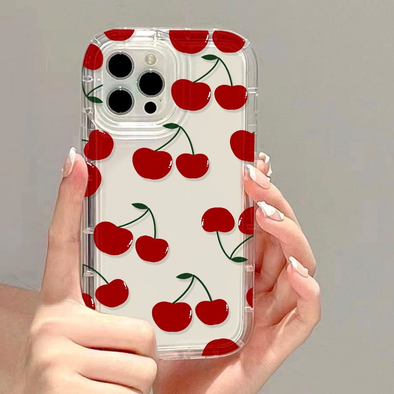 Cartoon Cute Flower Strawberry Phone Case For iPhone 15 13 14 11 12 16 ...