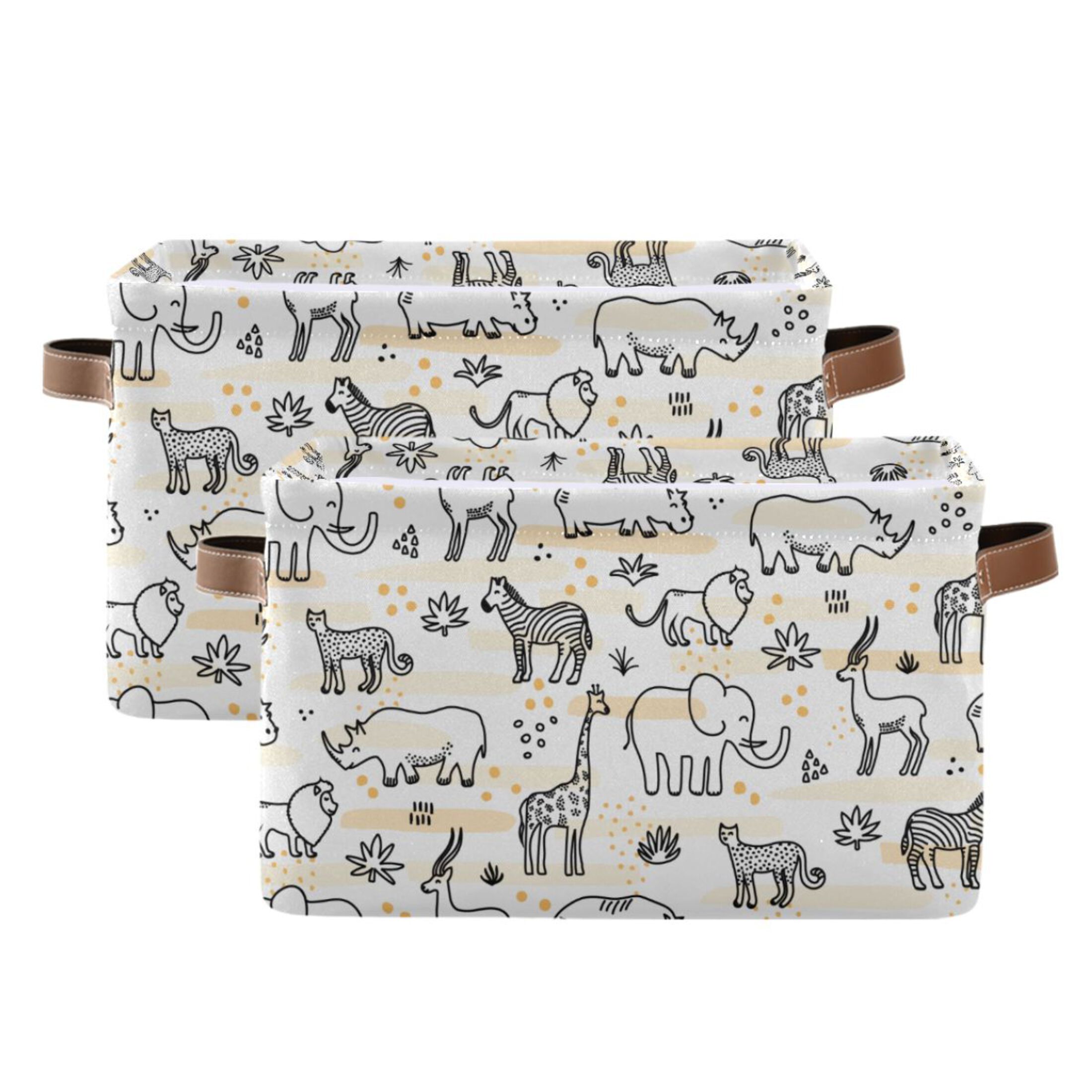 Cartoon Cute Giraffe Elephant Storage Basket Large Bin Laundry Boxes ...