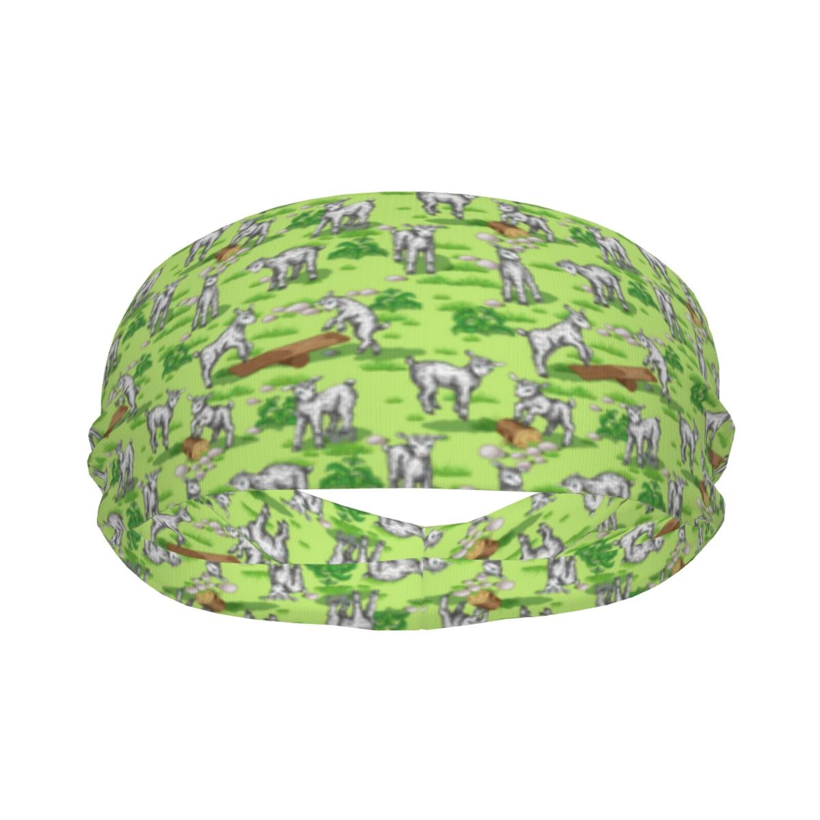 Cartoon Cute Goat In Meadow Sports Headband for Women Men, Running ...
