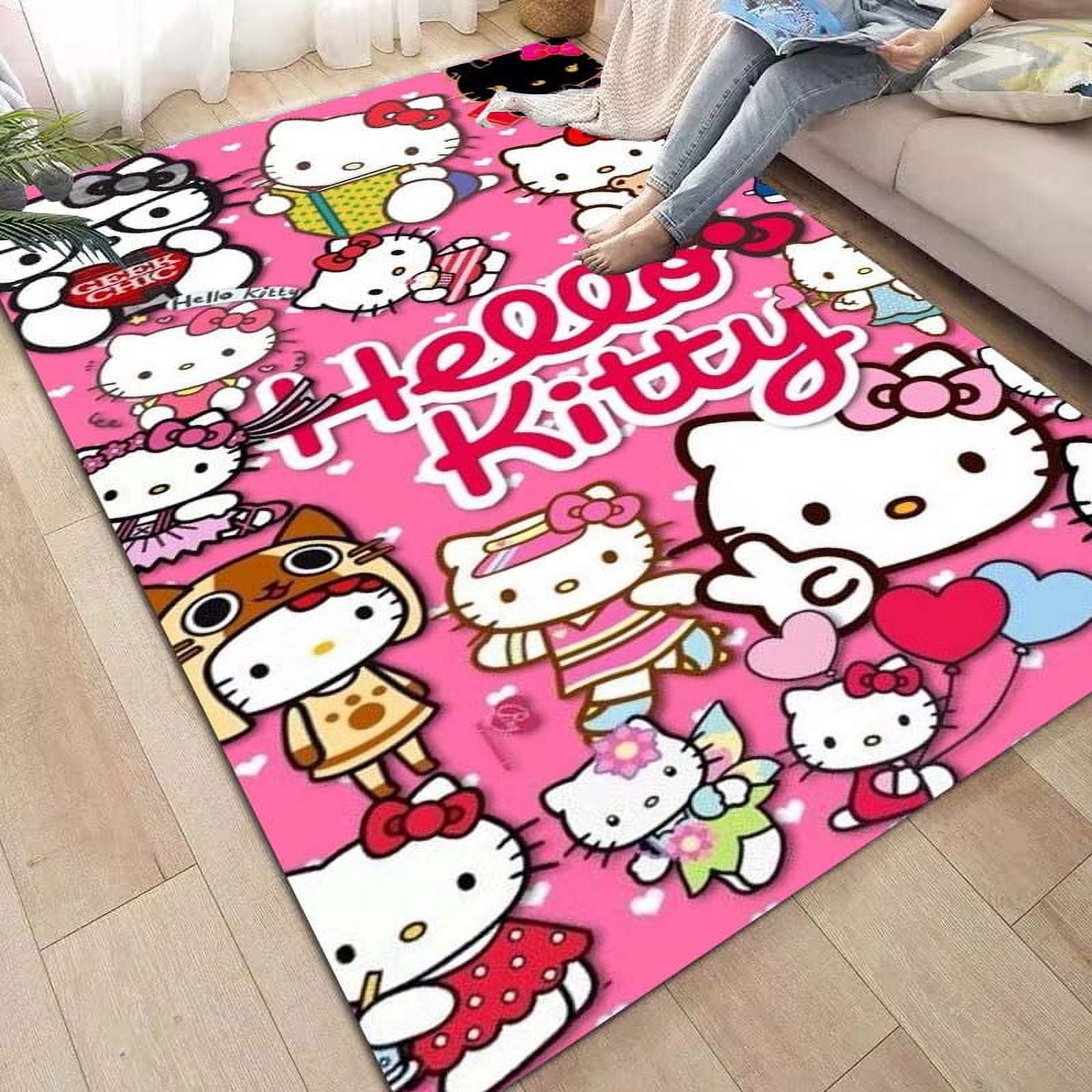 Cartoon Cute Hello Kitty Carpet Sanrio Home Living Room Bedroom Sofa ...