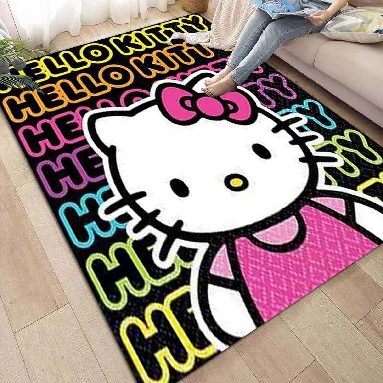 Cartoon Cute Hello Kitty Carpet Sanrio Home Living Room Bedroom Sofa ...