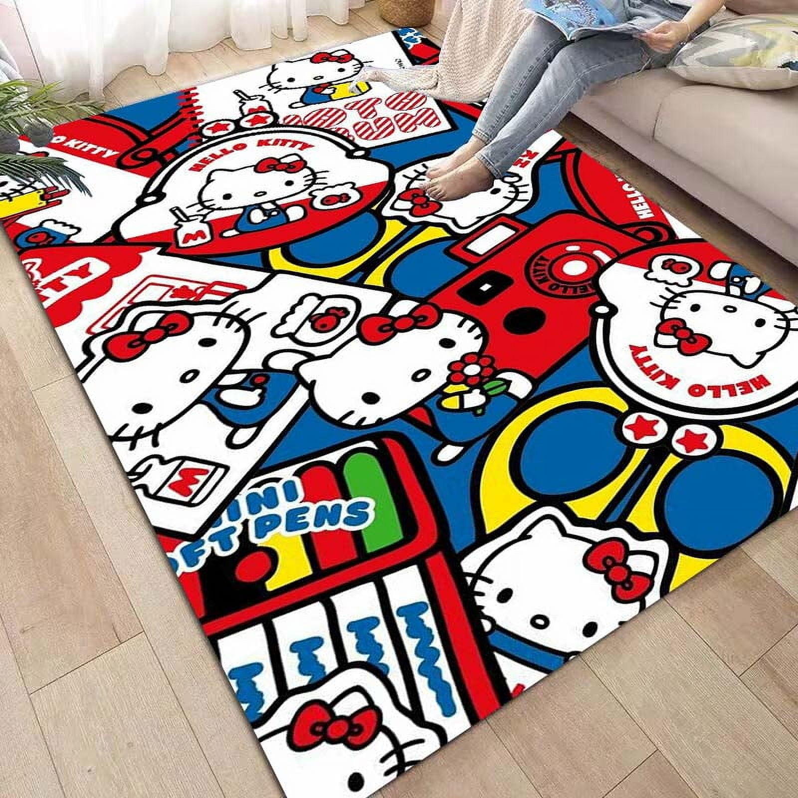 Cartoon Cute Hello Kitty Carpet Sanrio Home Living Room Bedroom Sofa ...