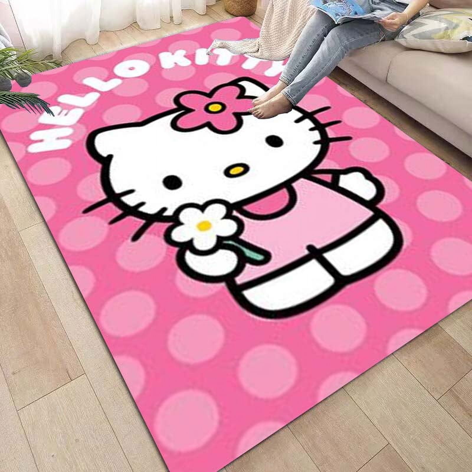 Cartoon Cute Hello Kitty Carpet Sanrio Home Living Room Bedroom Sofa ...
