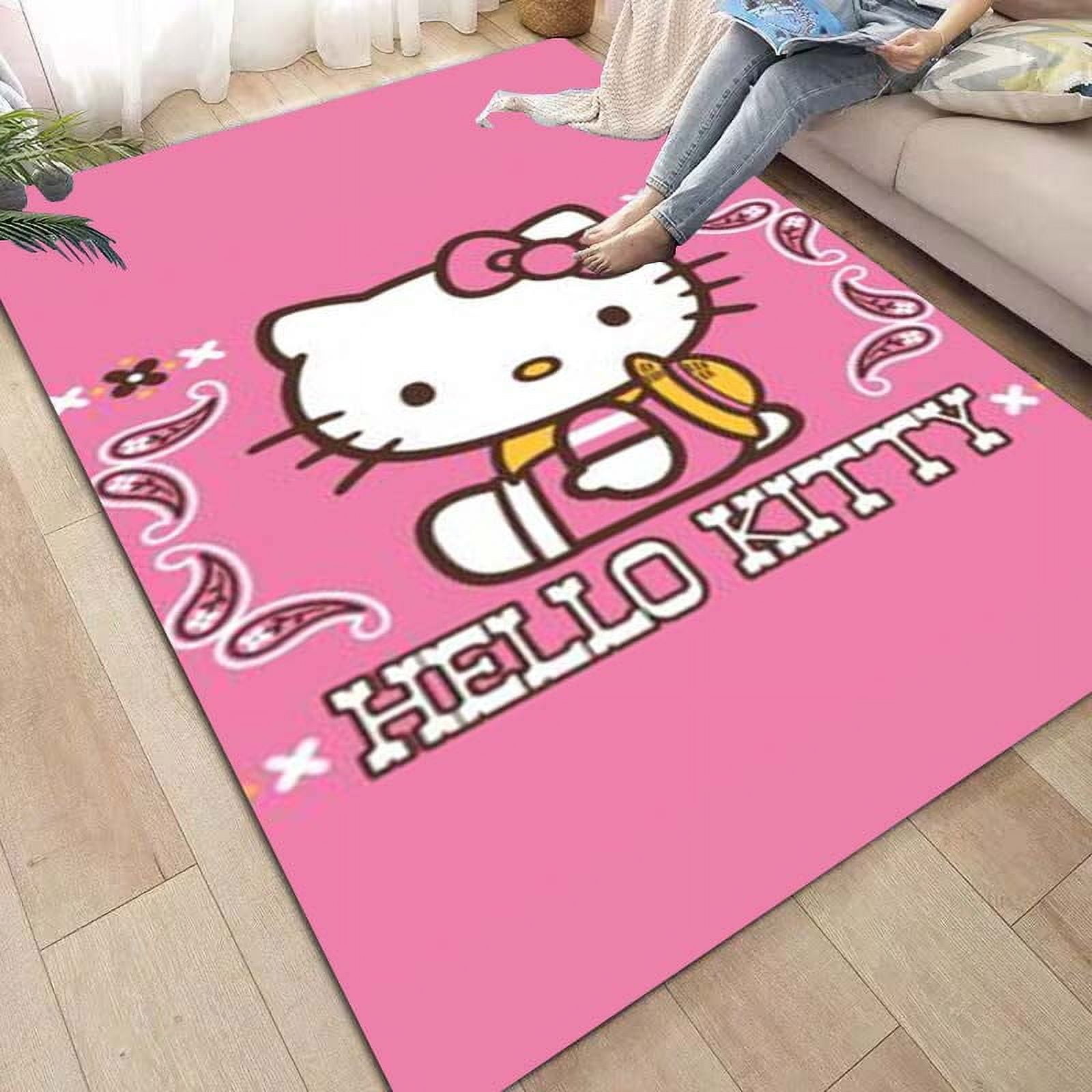 Cartoon Cute Hello Kitty Carpet Sanrio Home Living Room Bedroom Sofa ...