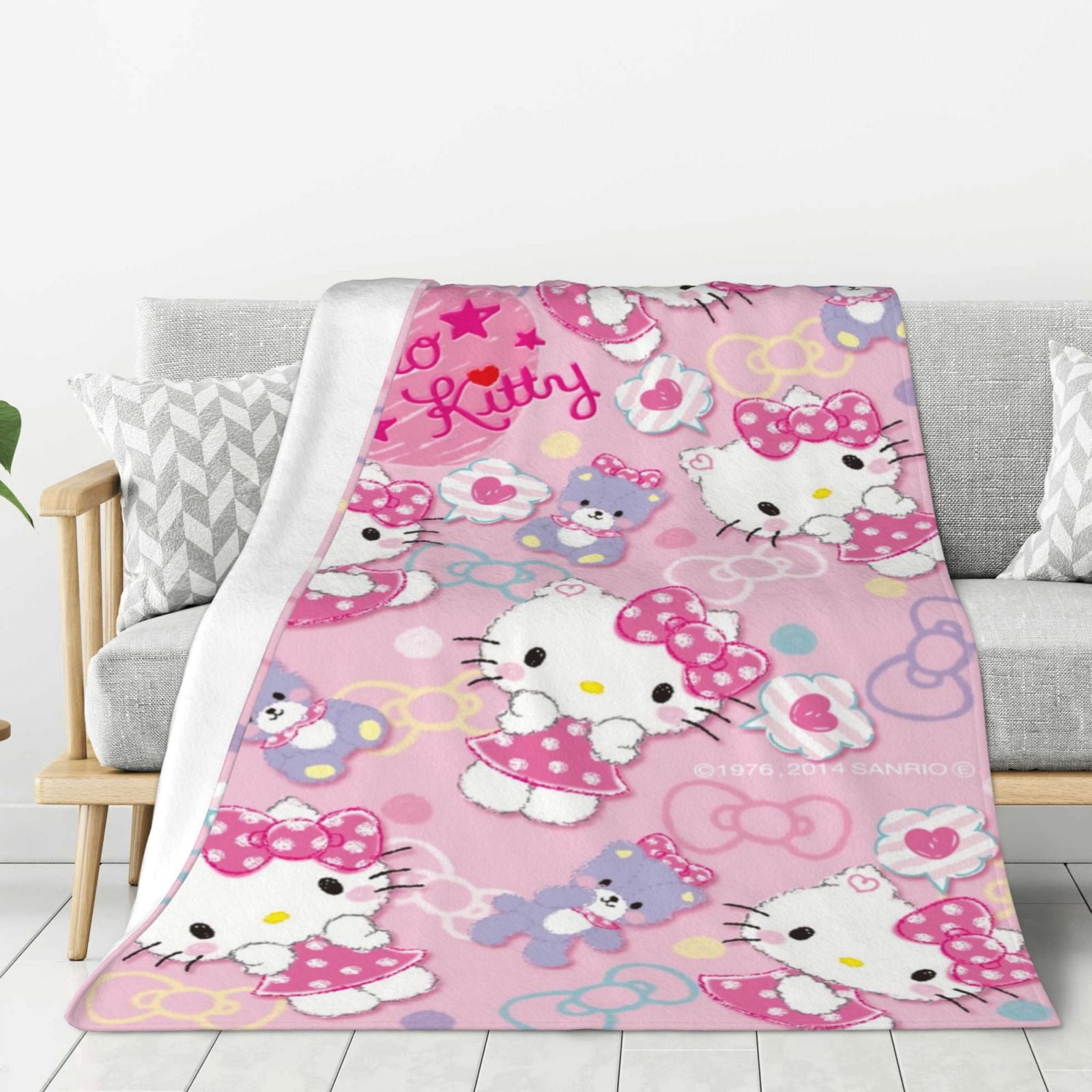 Cartoon Cute Hello Kitty Cooling Blanket,Throw Blanket,Fleece Blanket ...