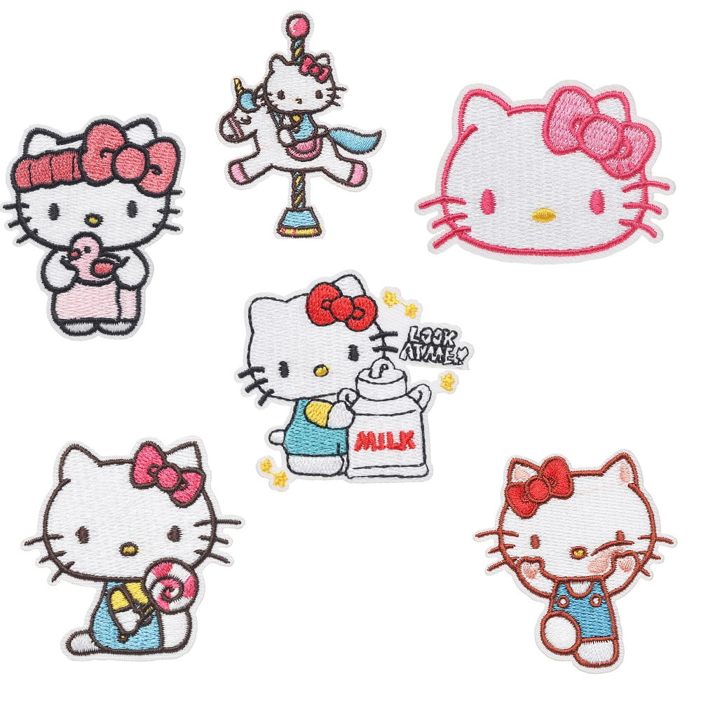 Cartoon Cute Hello Kitty KT Cat Applique For Sew Child Clothes jacket ...