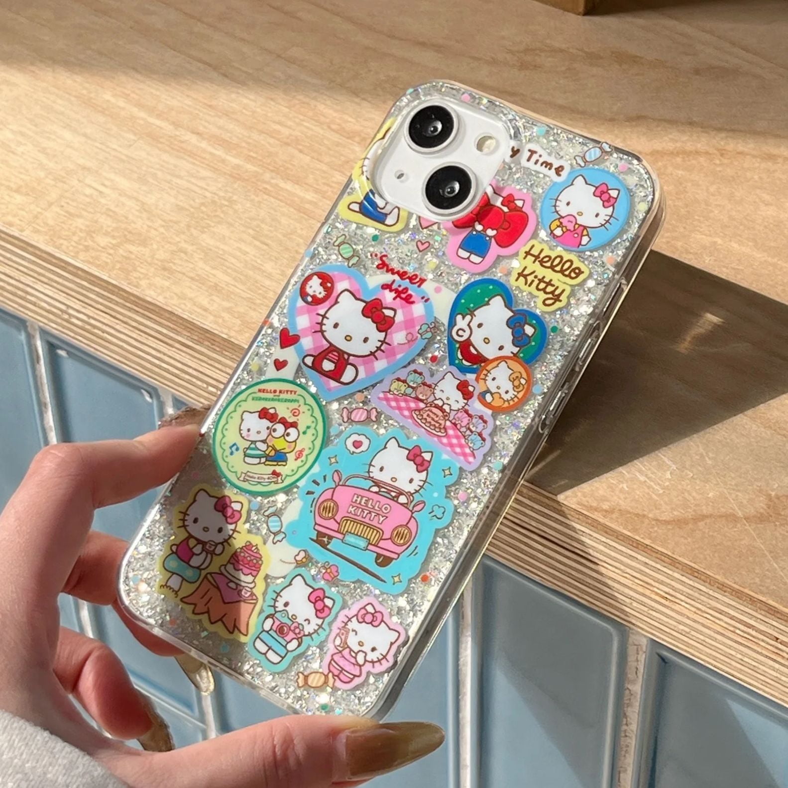 Cartoon Cute Hello Kitty Sticker Creative Lucky For Magsafe Phone Case ...