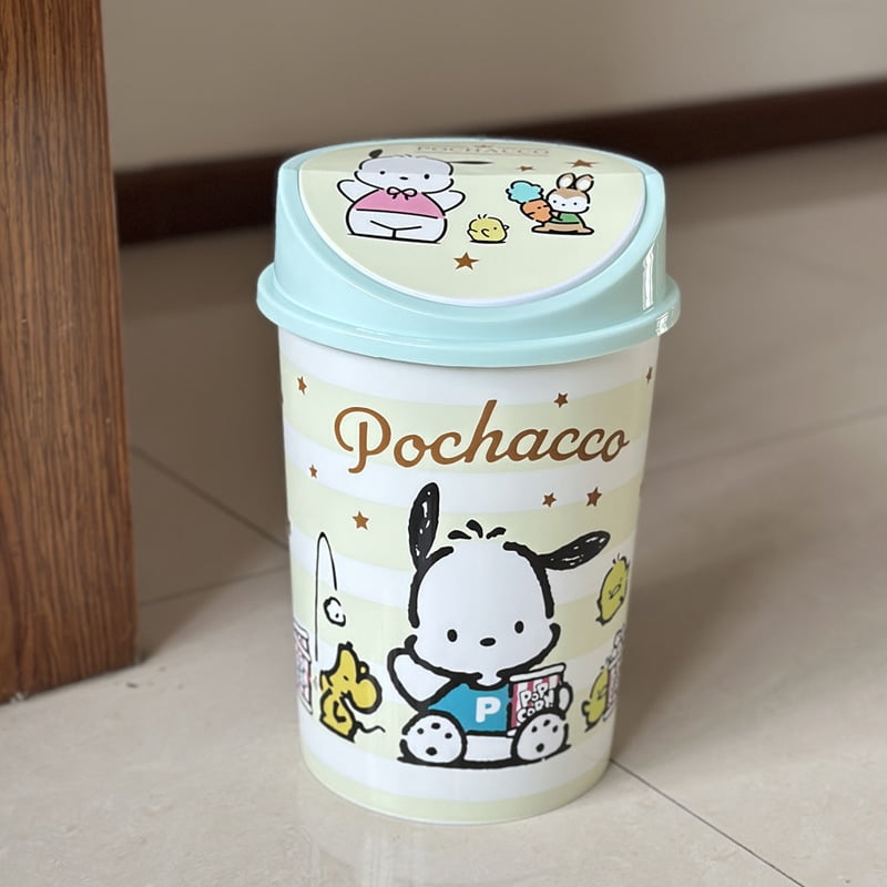 Cartoon Cute Hello Kitty Trash Can Melody Bathroom Bedroom Living Room ...