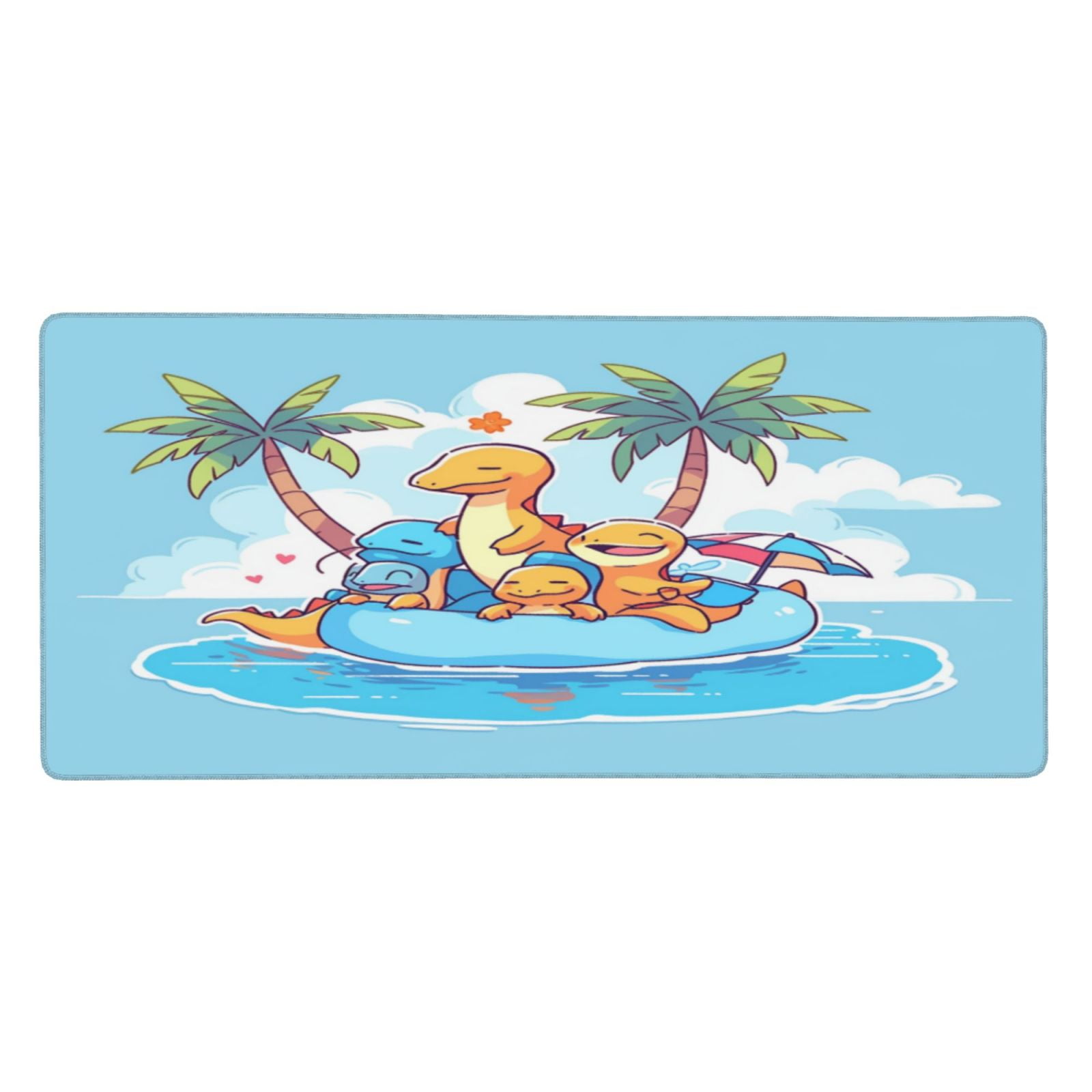 Cartoon Cute Holiday Dinosaur Desk Mat Xxl Extended Gaming Mouse Pad ...