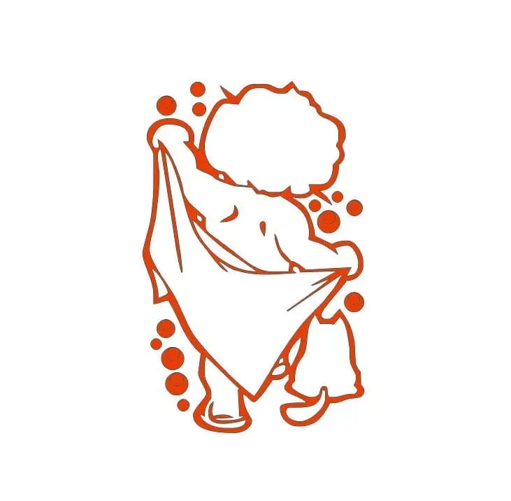 Cartoon Cute Kids Bathing Wall Stickers Glass Door Window Waterproof ...