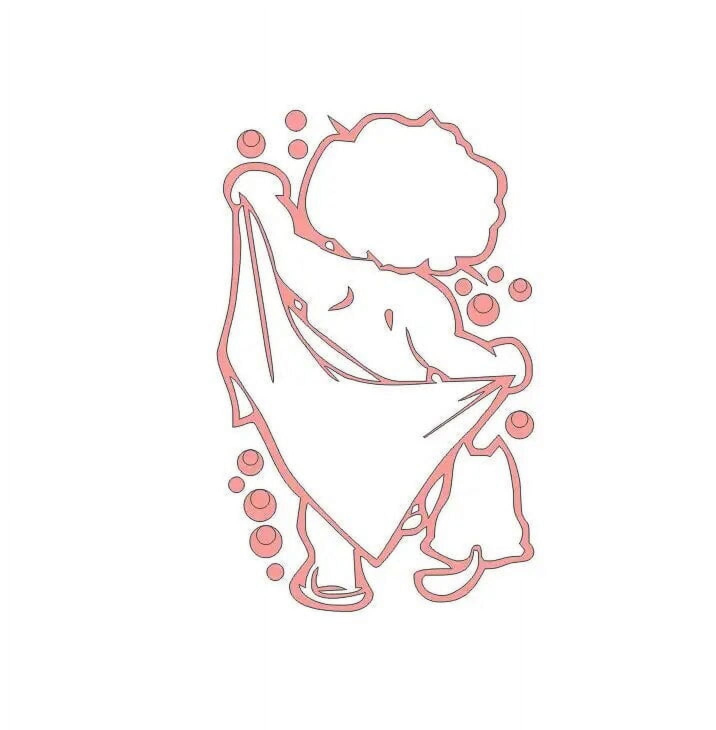 Cartoon Cute Kids Bathing Wall Stickers Glass Door Window Waterproof ...