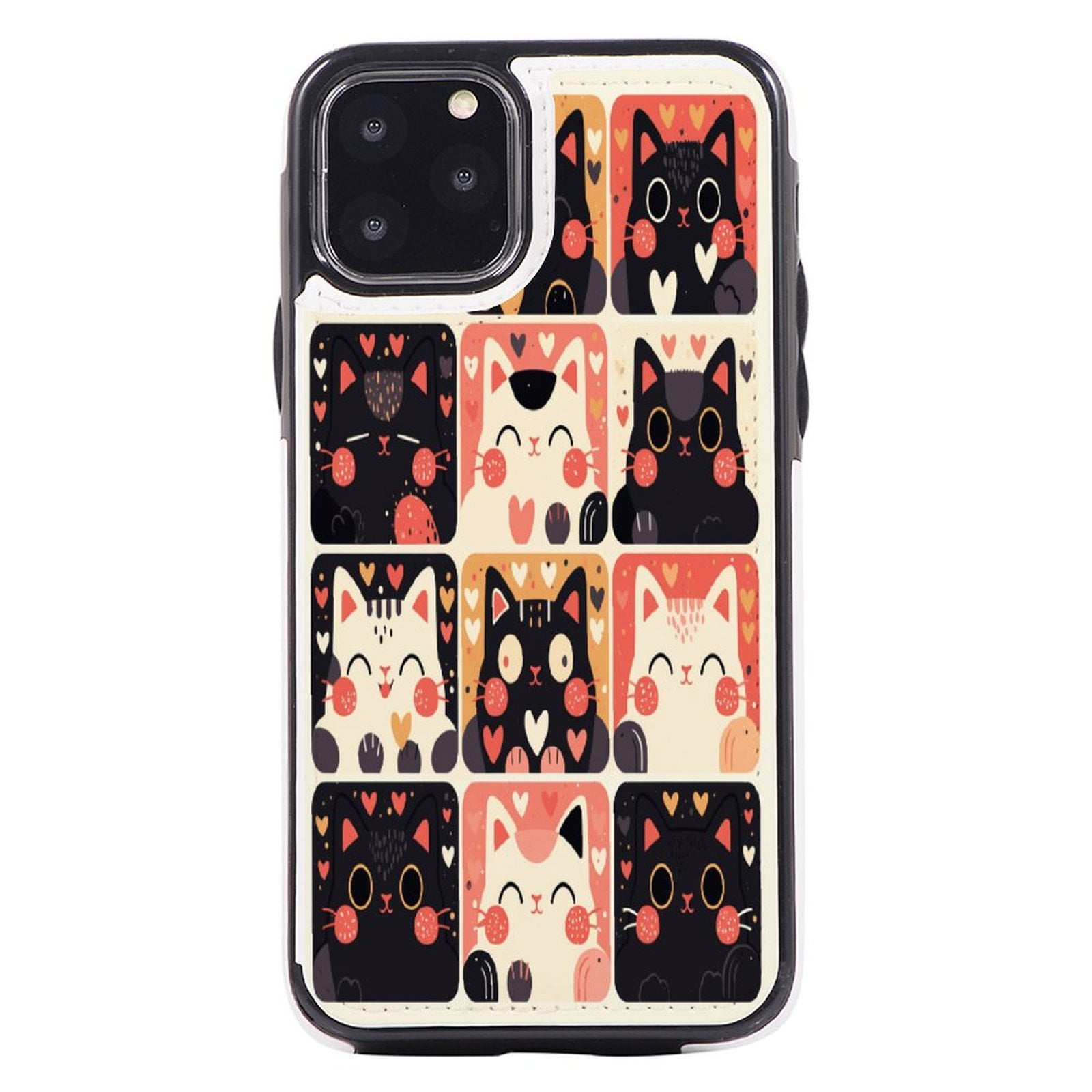 Cartoon Cute Kitten Leather Wallet Case for iPhone 16 15 14 13 12 11 ...